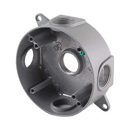 Cajas Octagonales en Inyección de Aluminio con Cinco Accesos Roscados para Intemperie Marca ...